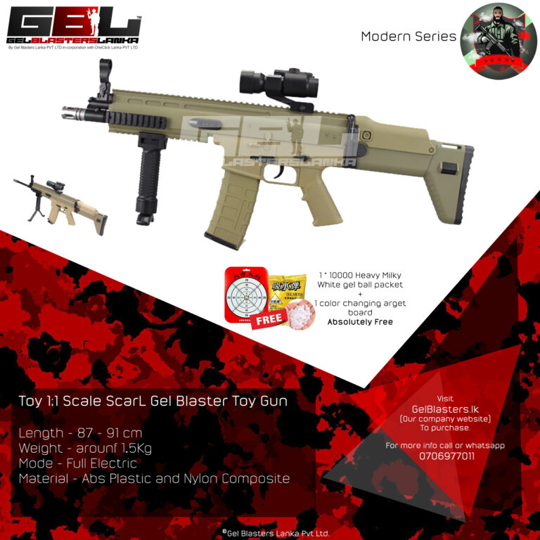 1:1 Scale AWM Gel blaster Toy Gun (Green) - Gel Blasters Lanka