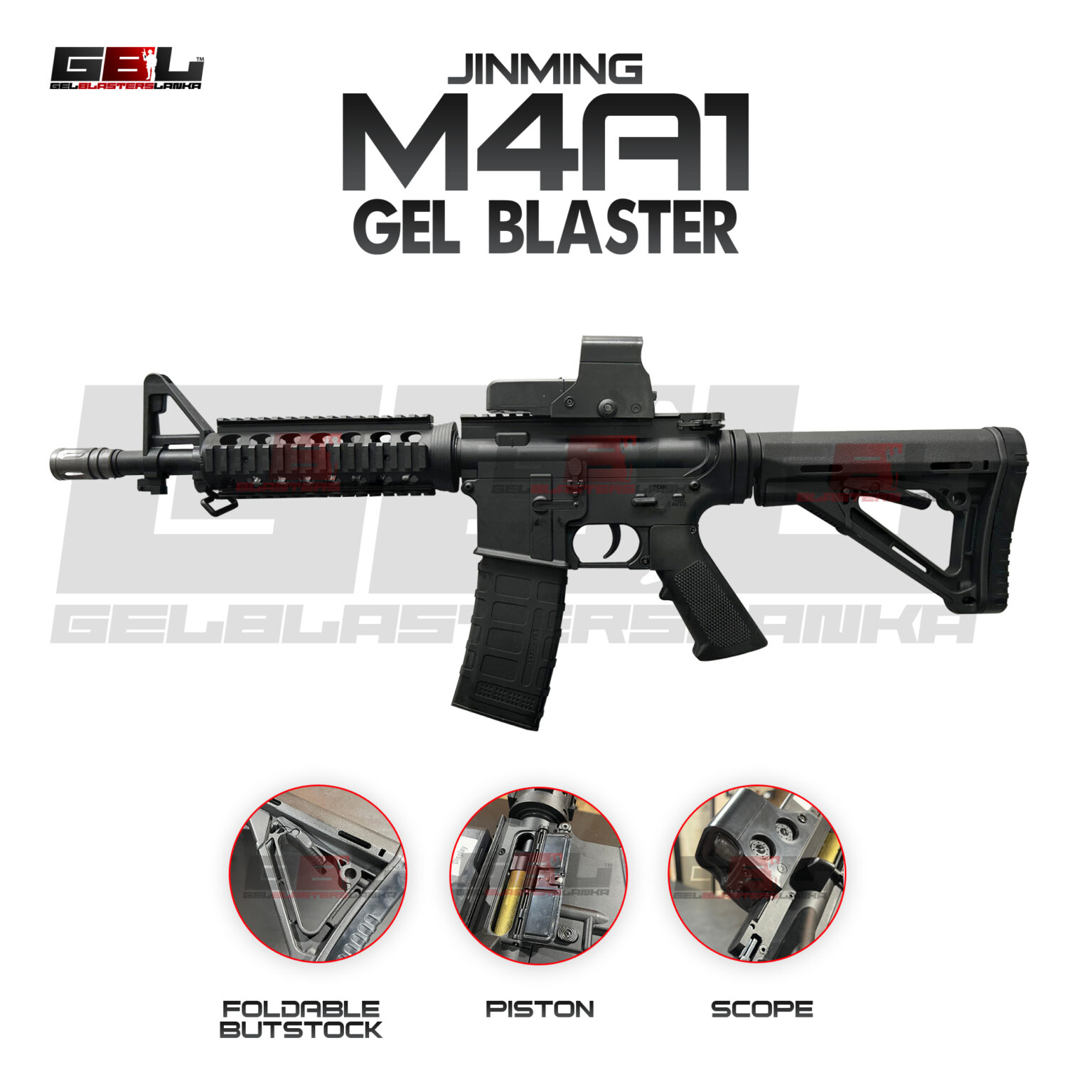 JingMing M4A1 Gen 8 V2 Gel Blaster - Gel Blasters Lanka