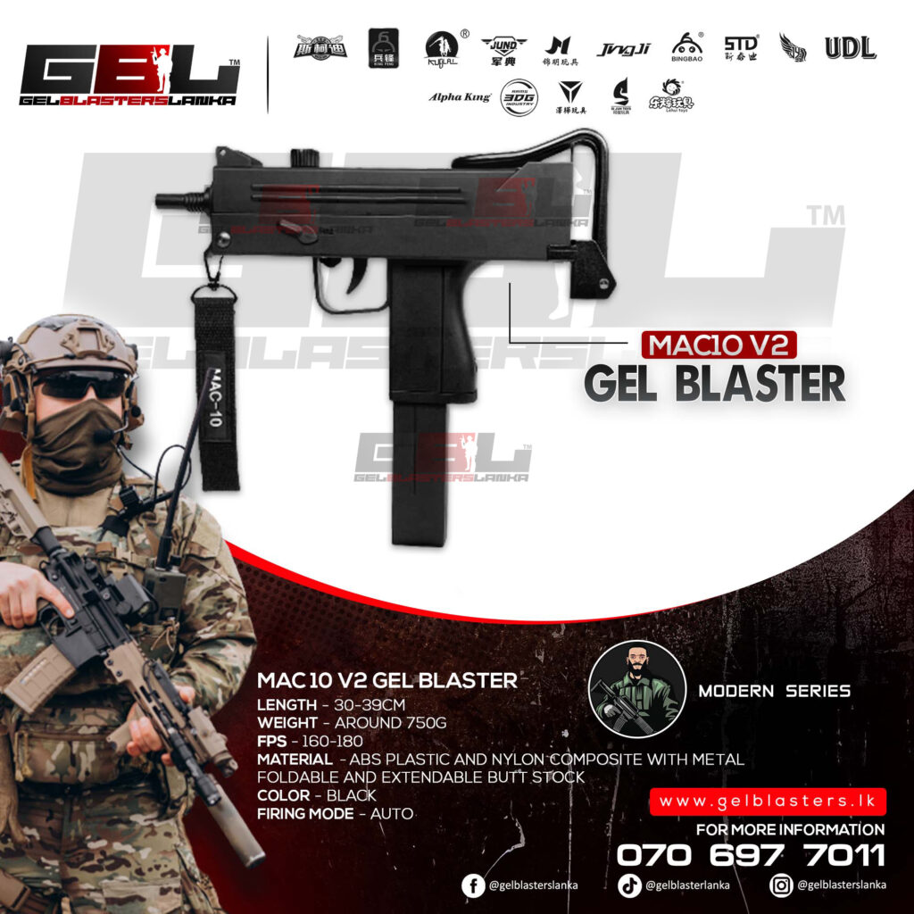 Mac 10 V2 Gel Blaster Toy Gun - Gel Blasters Lanka
