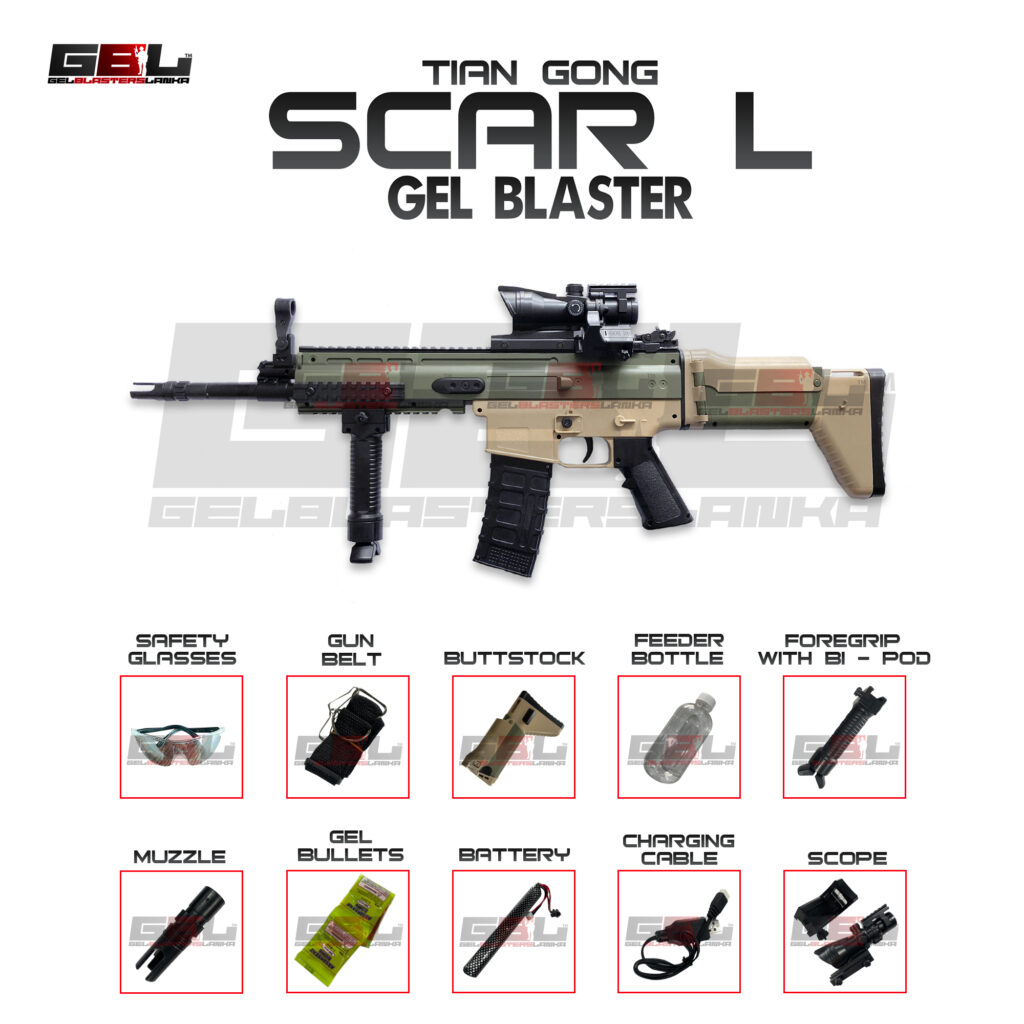Tian Gong SCARL Gel Blaster (1:1 Scale) - Gel Blasters Lanka