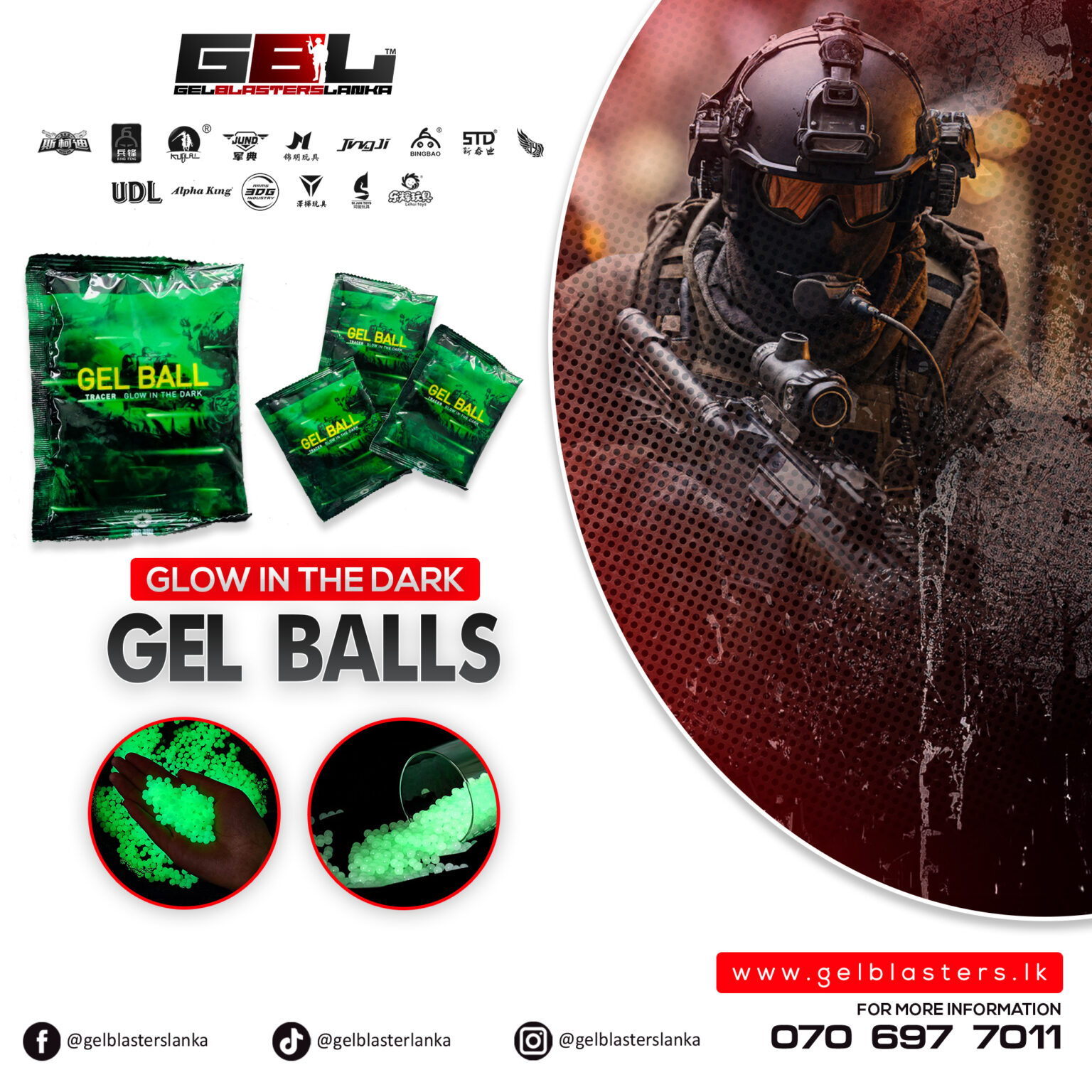 1 Packet Of Glow in the Dark Gel Balls - 6000Pcs - Gel Blasters Lanka