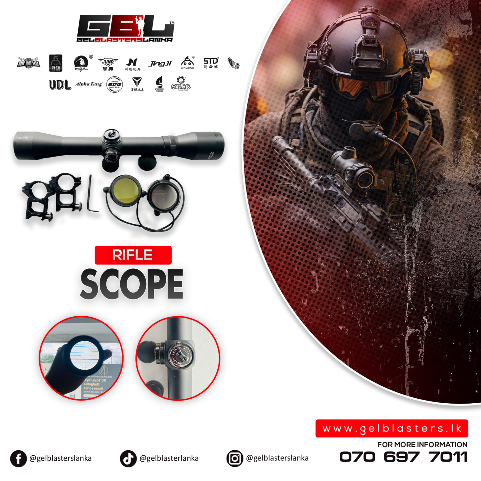 Rifle Scope - Gel Blasters Lanka