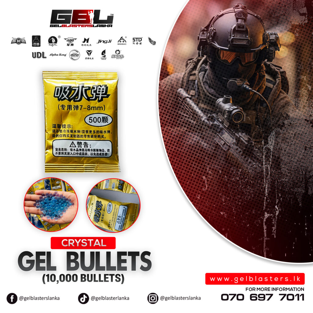 Crystal Gel Balls (Blue Colour) (10000 Bullets ) - Gel Blasters Lanka