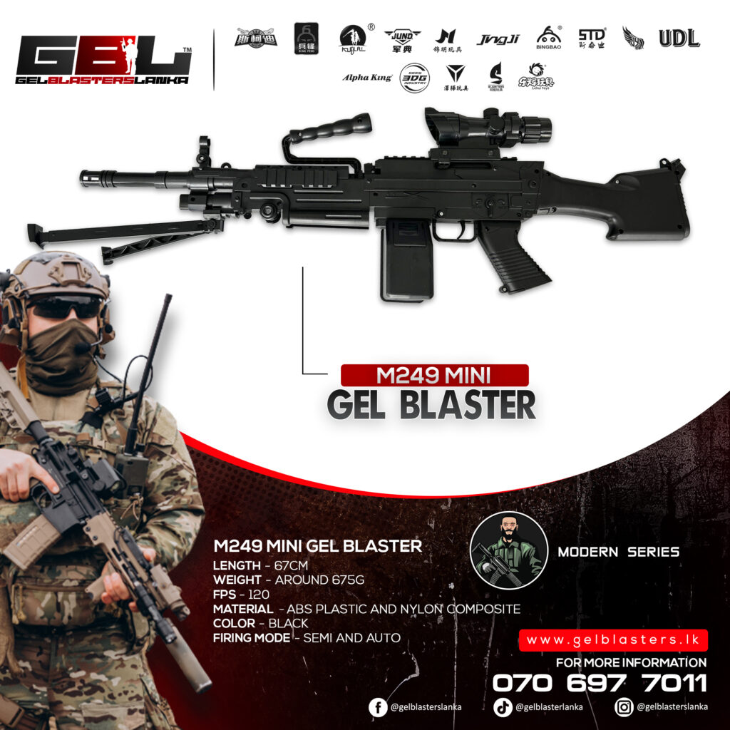 M249 Mini Gel Blaster - Gel Blasters Lanka