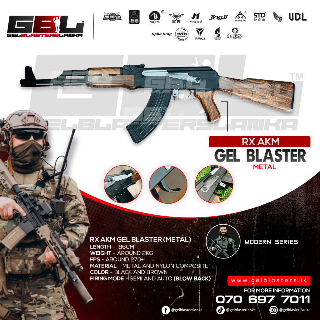RX AKM Gel Blaster (Metal) - Gel Blasters Lanka