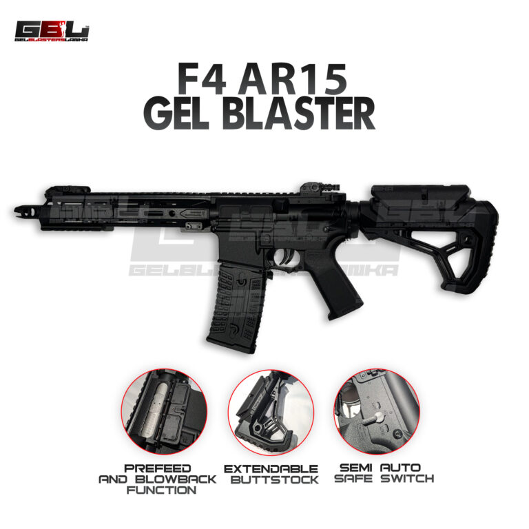F4 AR15 (Metal Gear) Gel Blaster - Gel Blasters Lanka