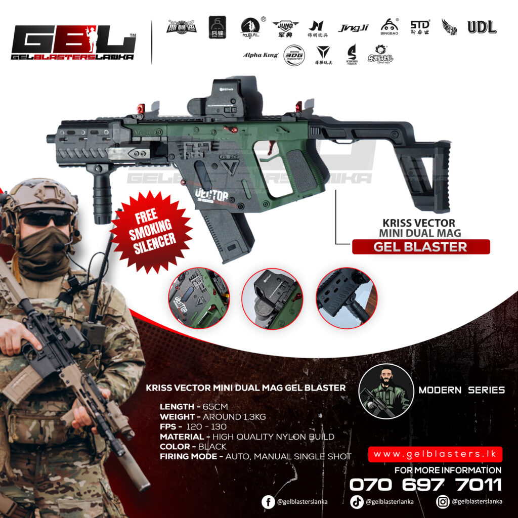 Kriss Vector Mini Dual Mag Gel Blaster - Gel Blasters Lanka