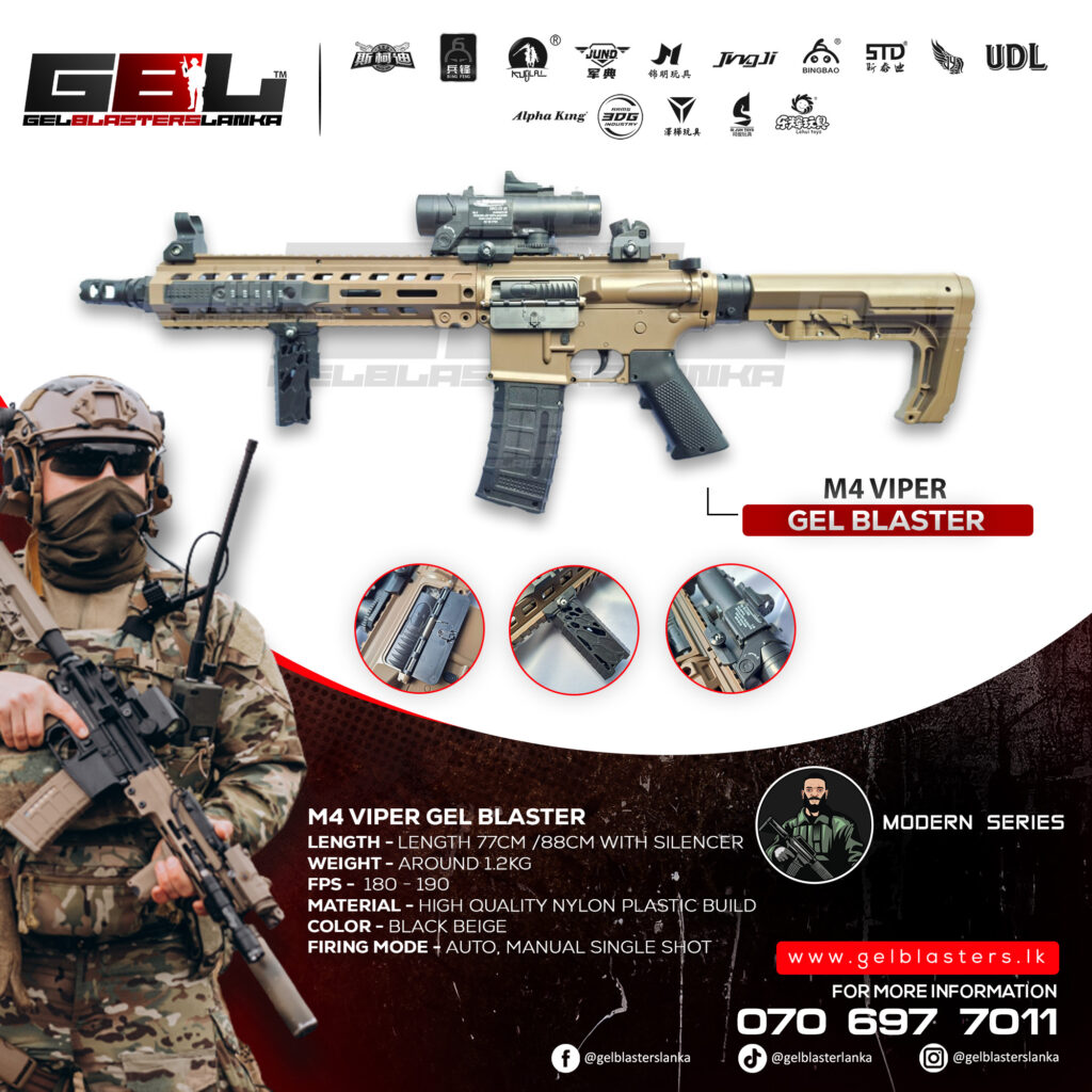 M4 Viper Gel Blaster - Gel Blasters Lanka